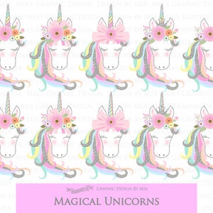 Magical Unicorns, Unicorn Horns, Unicorn Faces, Unicorn Heads, Silver ...