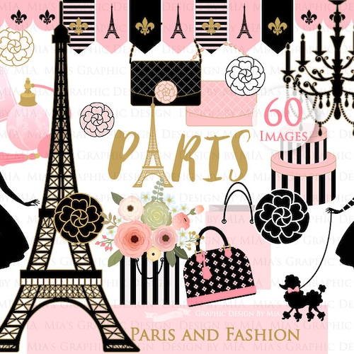Paris Clip Art / Paris Theme Clip Art / Eiffel Tower Clip Art - Etsy