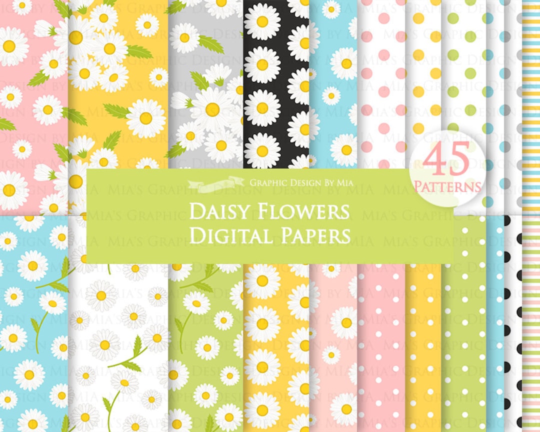 Daisy Flowers, Flower, Floral Pattern, Floral Digital Paper, Flower ...