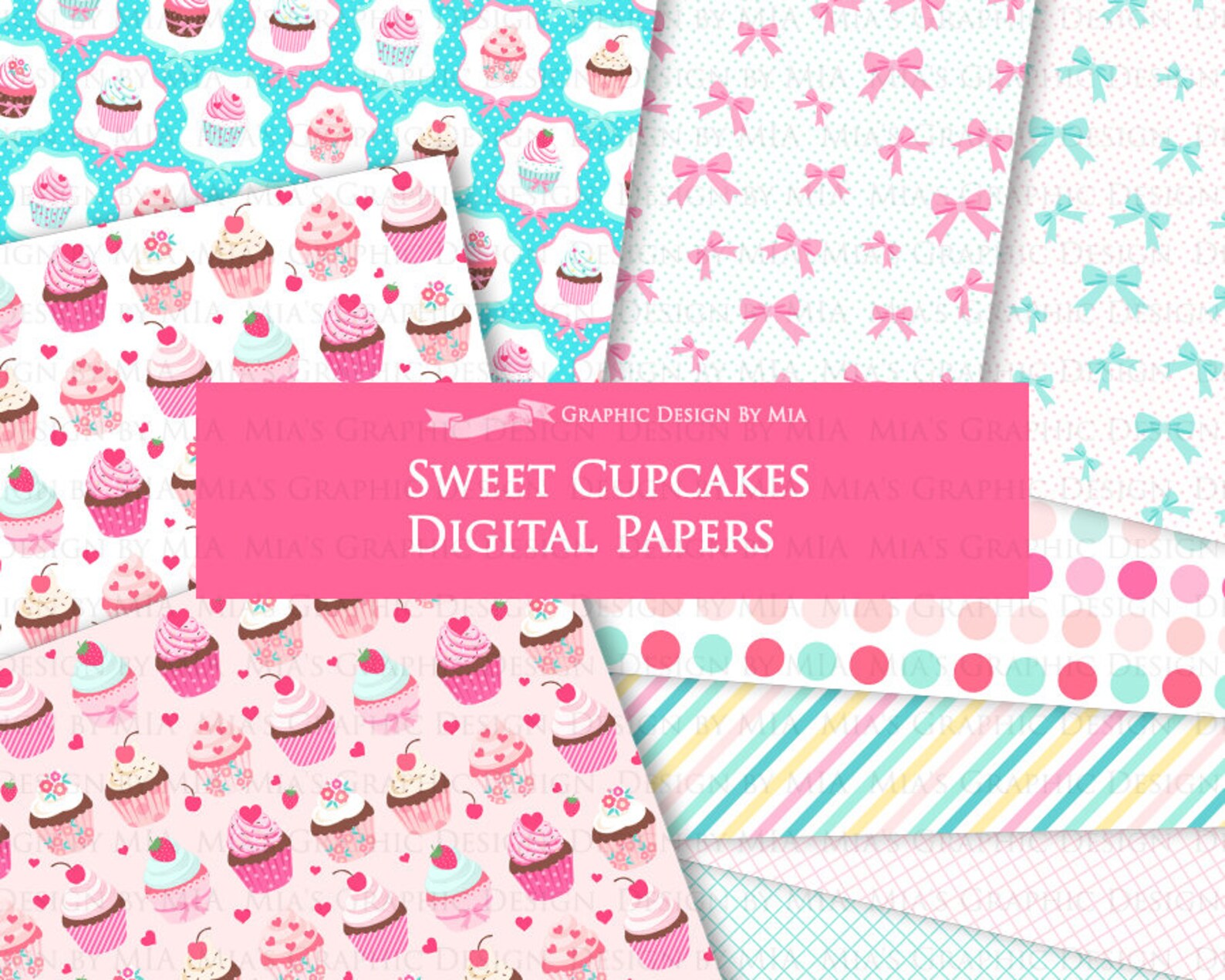 Sweet Cupcakes Cupcake Party Cupcake Digital Cupcake Stand - Etsy
