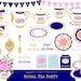 Tea, Tea Party, Tea Cup, Afternoon Tea, Rose, Royal Blue Tea Clip Art ...