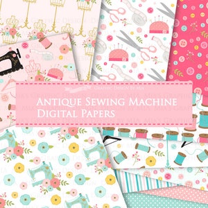 Sewing Machine, Antique Sewing Machine, Vintage Sewing Machine Digital ...