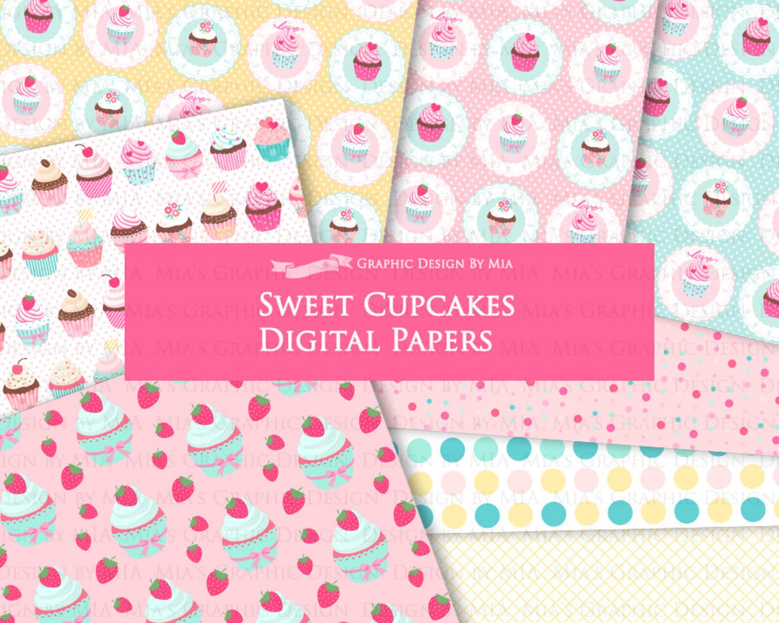 Sweet Cupcakes Cupcake Party Cupcake Digital Cupcake Stand - Etsy