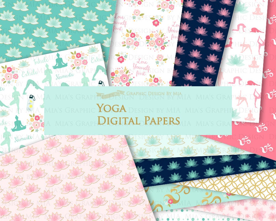 Yoga Yoga Poses Yoga Graphics Om Fitness Exercise Yoga | Etsy