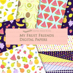 Fruits, Fruit, Kawaii Fruits, Fruit Friends, Pineapple, Watermelon ...