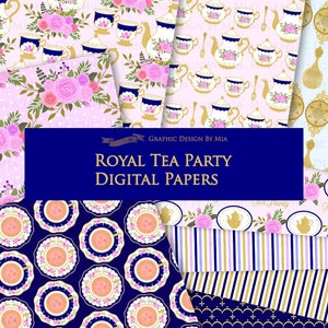 Tea, Tea Party, Tea Cup, Afternoon Tea, Tea, Rose, Royal Blue Digital ...