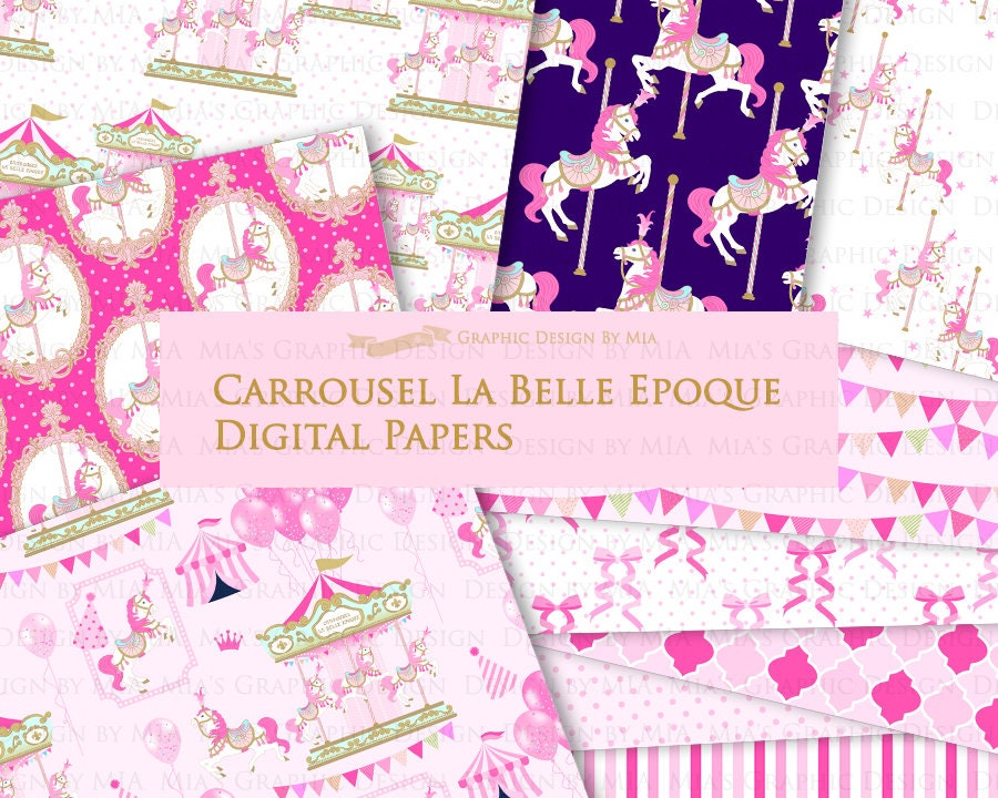Carousel, Merry Go Round, Pink, Carousel Digital, Paris, Carrousel La ...