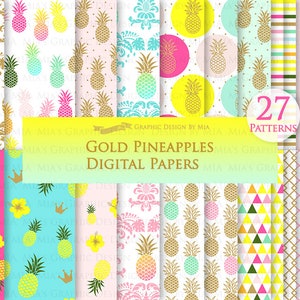 Pineapple. Gold Pineapple, Flat Gold, Hawaiian Party, Aloha, Luau ...