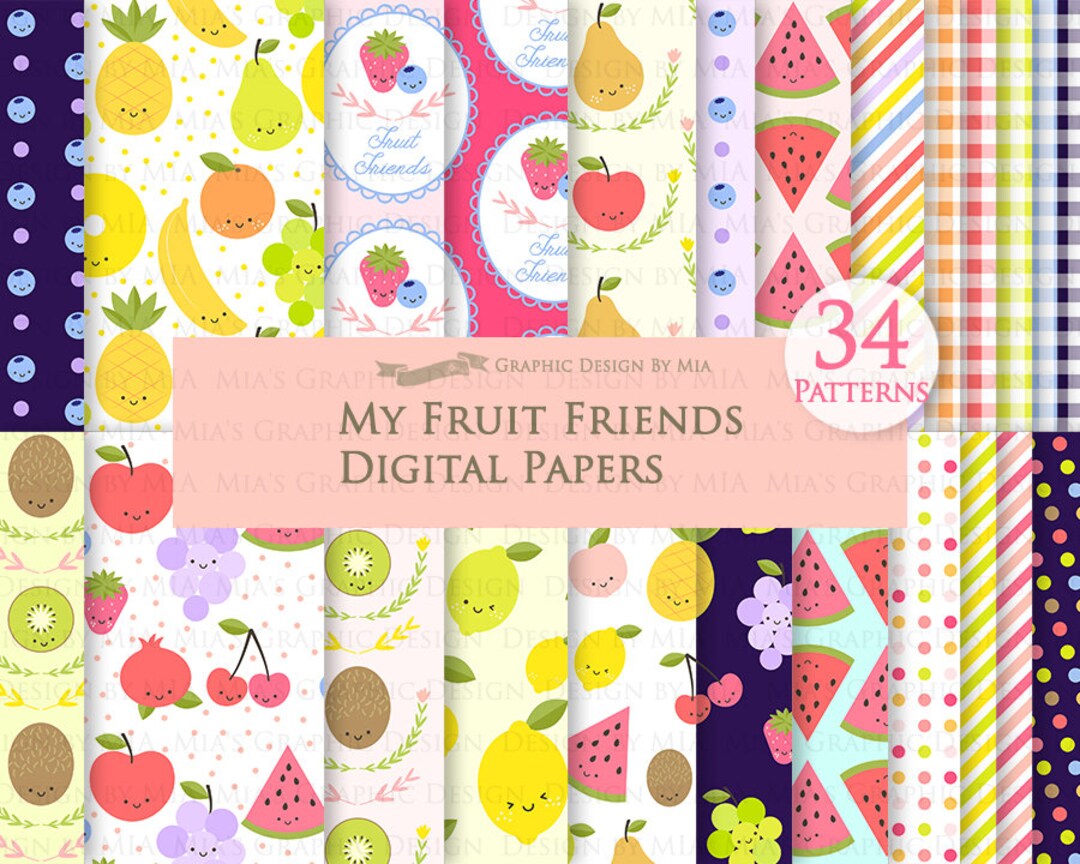 Fruits, Fruit, Kawaii Fruits, Fruit Friends, Pineapple, Watermelon ...