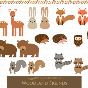 Woodland Friends, Woodland Animals, Forest Friends, Woodland Digital ...