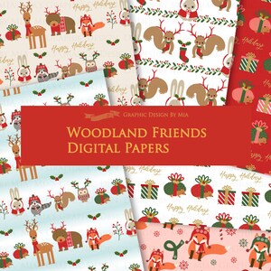 Woodland Friends, Happy Holidays, Christmas, Winter Woodland, Animal ...