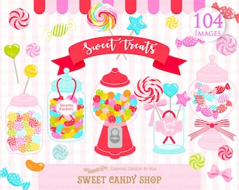 Pink Sweet Candy, 50 Digital Cliparts, INSTANT DOWNLOAD - Etsy Canada