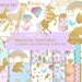 Magical Unicorns, Flat Gold Unicorns, Einhorn, Unicorn Digital, Unicorn ...