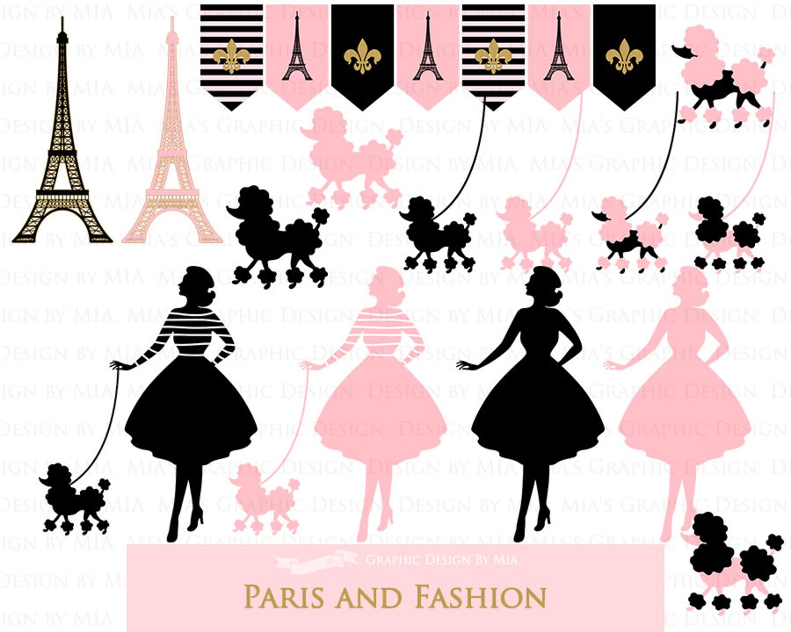 Paris Clip Art / Paris Theme Clip Art / Eiffel Tower Clip Art - Etsy Canada
