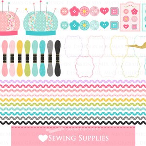 Sewing, Love Sewing Supplies, Sewing Notions, Sewing Clip Art - Instant ...