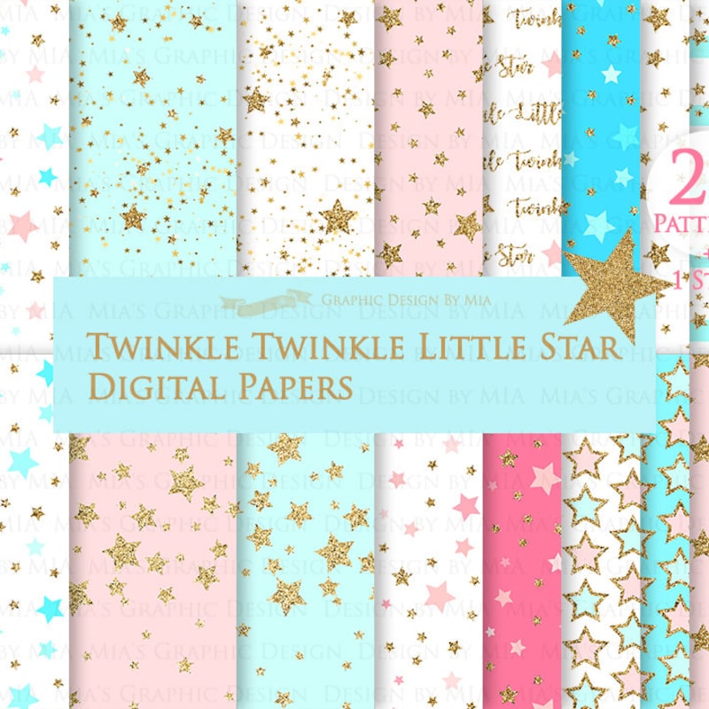 Pink Gold Star - Etsy