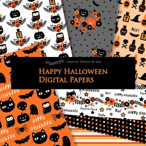 Halloween Clipart, Halloween Digital Paper, Fall Digital, Autumn ...