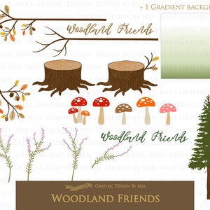 Woodland Friends, Woodland Animals, Forest Friends, Woodland Digital ...