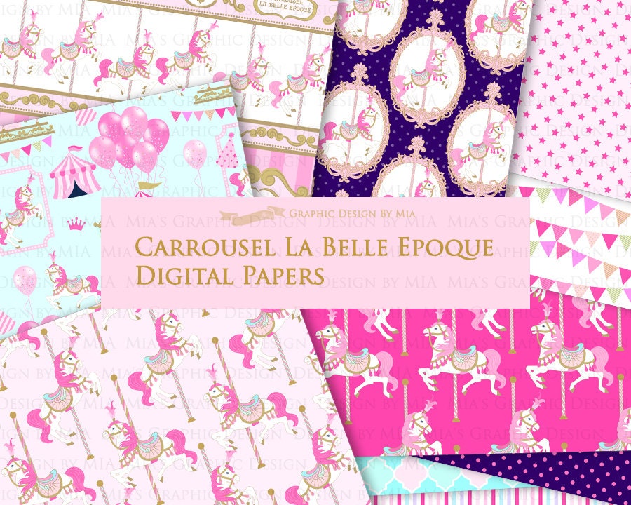 Carousel, Merry Go Round, Pink, Carousel Digital, Paris, Carrousel La ...