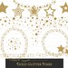 Gold Stars, Gold Glitter, Star Digital, Stars Clip Art - Instant ...