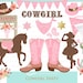 Cowgirl Clipart, Cowgirl Digital Paper, Cowgirl Digital, Cowgirl Party ...