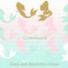 Gold Mermaid Clip Art + Digital Paper Set, Mermaid Digital, Seashell ...