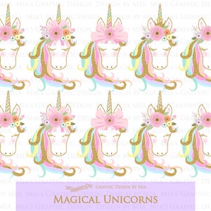 Magical Unicorns, Unicorn Horns, Unicorn Faces, Unicorn Heads, Gold ...