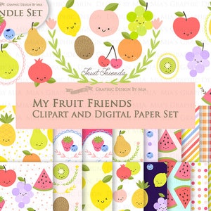 Fruits, Fruit, Kawaii Fruits, Fruit Friends, Pineapple, Watermelon ...