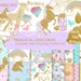 Magical Unicorns, Gold Glitter Unicorns, Einhorn, Unicorn Digital ...