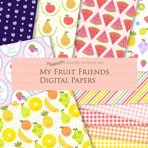 Fruits, Fruit, Kawaii Fruits, Fruit Friends, Pineapple, Watermelon ...