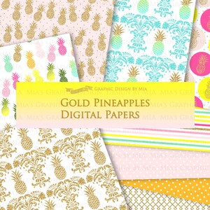 Pineapple. Gold Pineapple, Gold Glitter, Hawaiian Party, Aloha, Luau ...