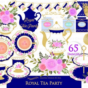Tea, Tea Party, Tea Cup, Afternoon Tea, Rose, Royal Blue Tea Clip Art ...