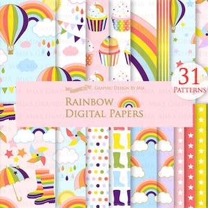 Rainbows, Cute Rainbow, Rain, Clouds, Colorful Rainbow Party, Sun Sky ...