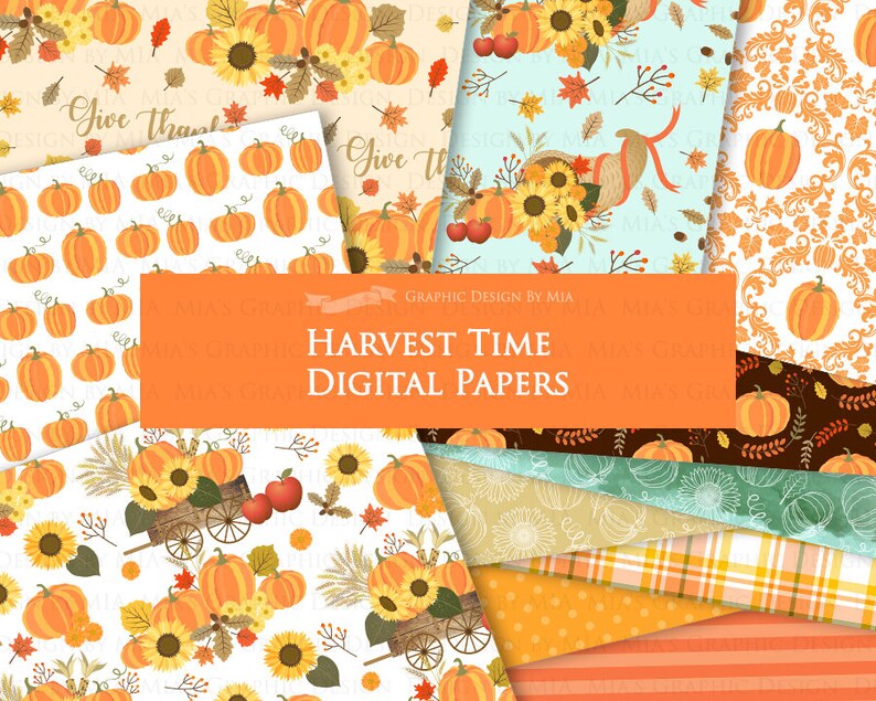Thanksgiving Harvest Harvest Time Autumn Fall Clip Art | Etsy