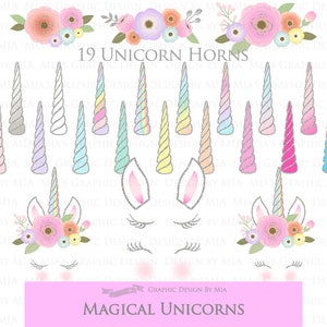 Magical Unicorns, Unicorn Horns, Unicorn Faces, Unicorn Heads, Silver ...
