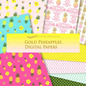 Pineapple. Gold Pineapple, Gold Glitter, Hawaiian Party, Aloha, Luau ...