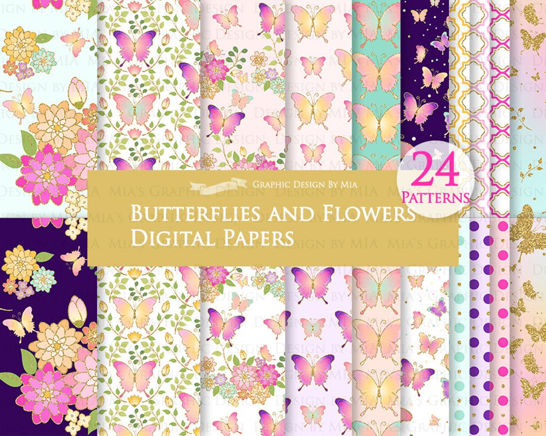 Butterfly, Gold Glitter, Butterflies and Flowers, Flower, Blooming ...