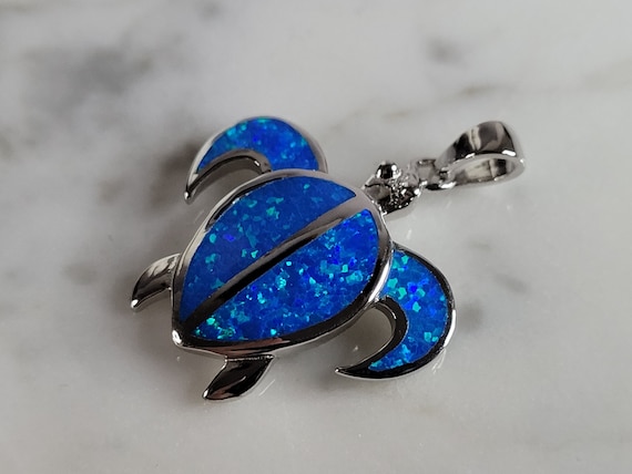 Opal sea turtle necklace store