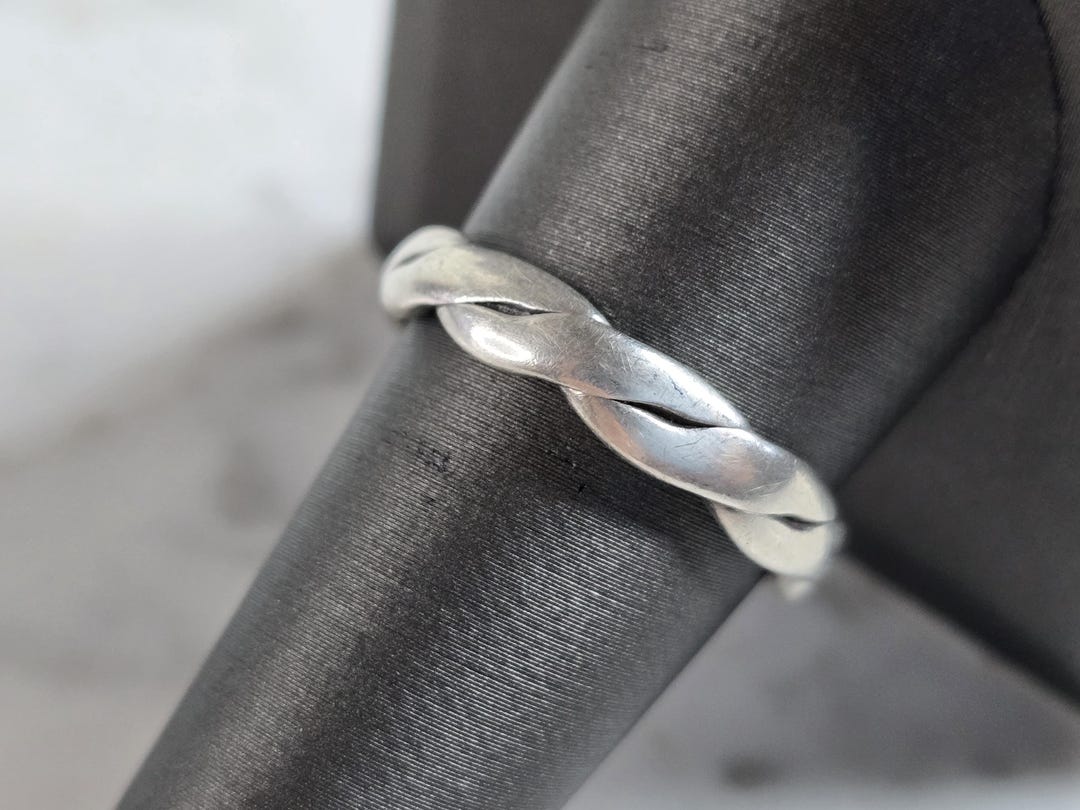 Mens Vintage Estate Sterling Silver Eternity Knot Ring 4.1g E7005 - Etsy