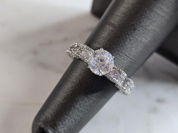 Womens Estate Sterling Silver Vanna K CZ Ring 4.4g E7268 Etsy