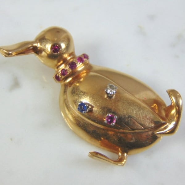 Duck Brooch - Etsy