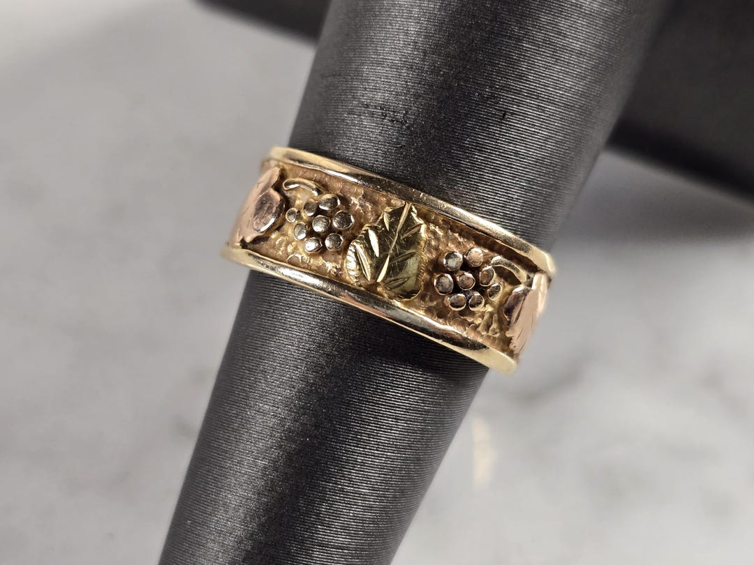 Womens Vintage Estate 14K Gold Grape Leaf Ring 4.5g #E4379 - Etsy