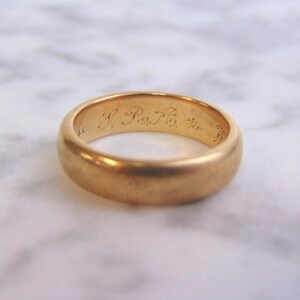 Mens Vintage Estate 14k Yellow Gold Wedding Band Ring 6.9g E2186 - Etsy