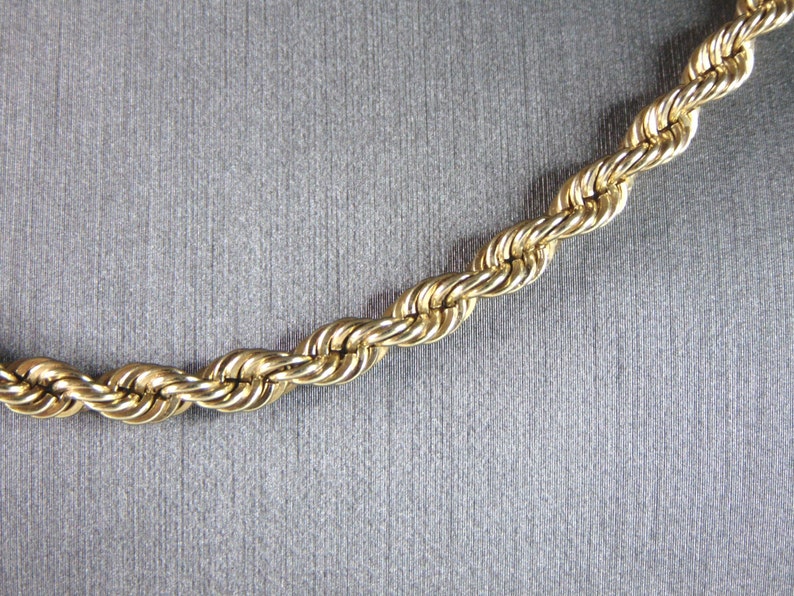 Mens Vintage Estate 14K Yellow Gold Rope Necklace 39.2g E3116 - Etsy