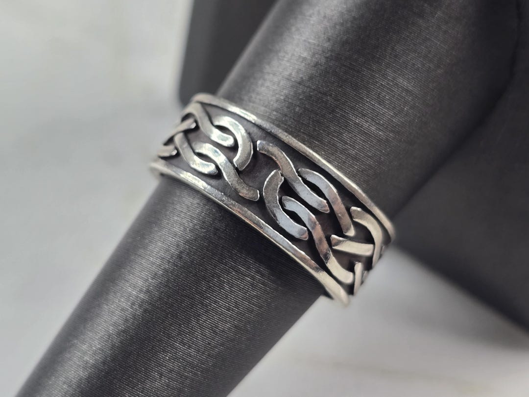Mens Vintage Sterling Silver Celtic Infinity Waldeck Johnson Ring 5.9g ...