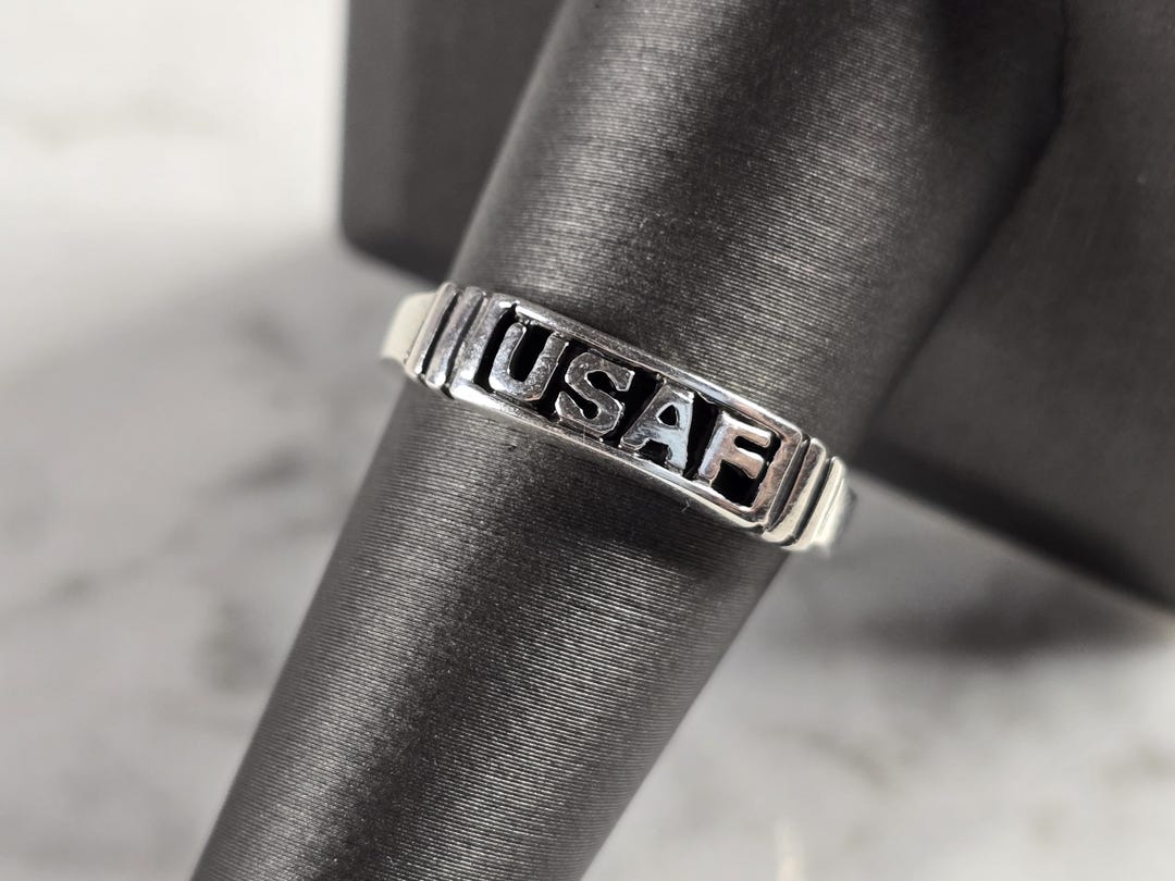 Womens Mens Sterling Silver Military USAF Air Force Ring 2.8g E4357 - Etsy