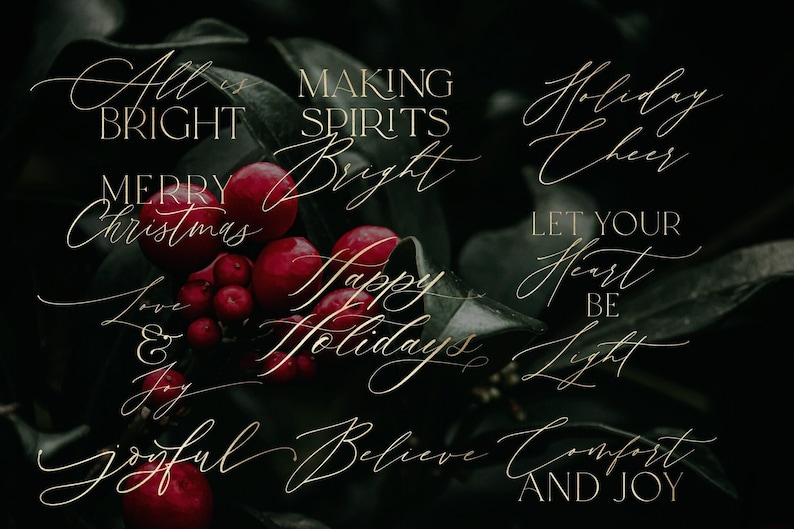 Modern Elegant Gold Foil Christmas Photo Overlay, Holiday Overlay ...