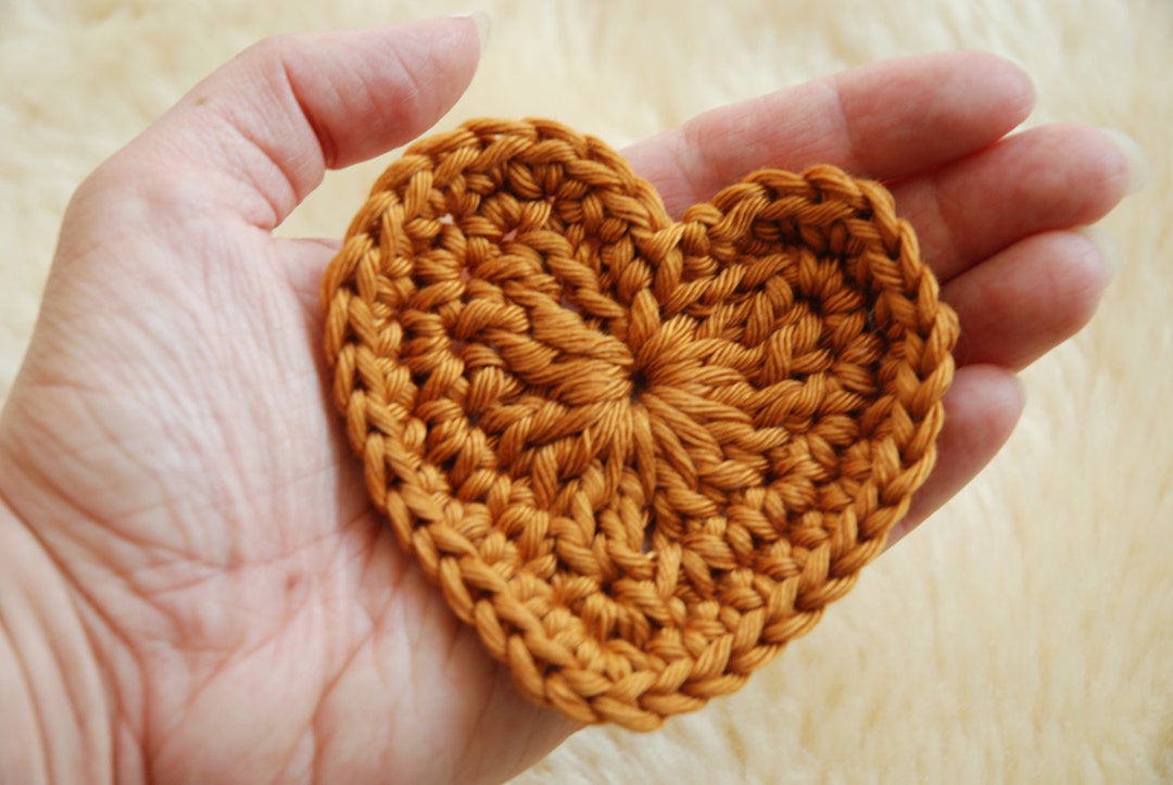 Crochet Pattern Heart - Crochet Heart - Heart Application - Door Hanger ...