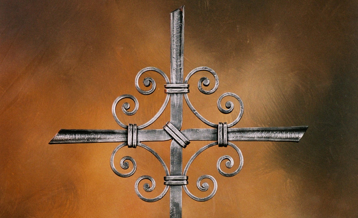 Forged Tombstone Cross/grave Cross/cemetery Cross - Etsy