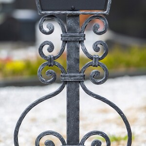 Forged Tombstone Cross/grave Cross/cemetery Cross With Jesus and Plate ...